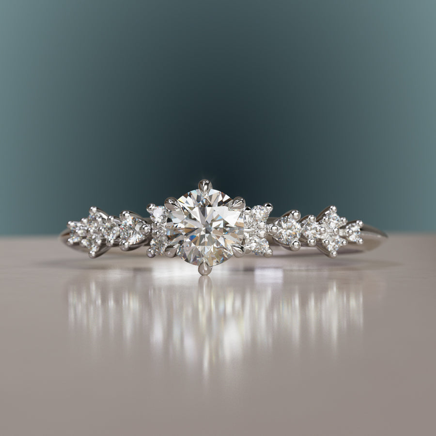 Unique Celestial Star Diamond Engagement Ring – Valley Rose