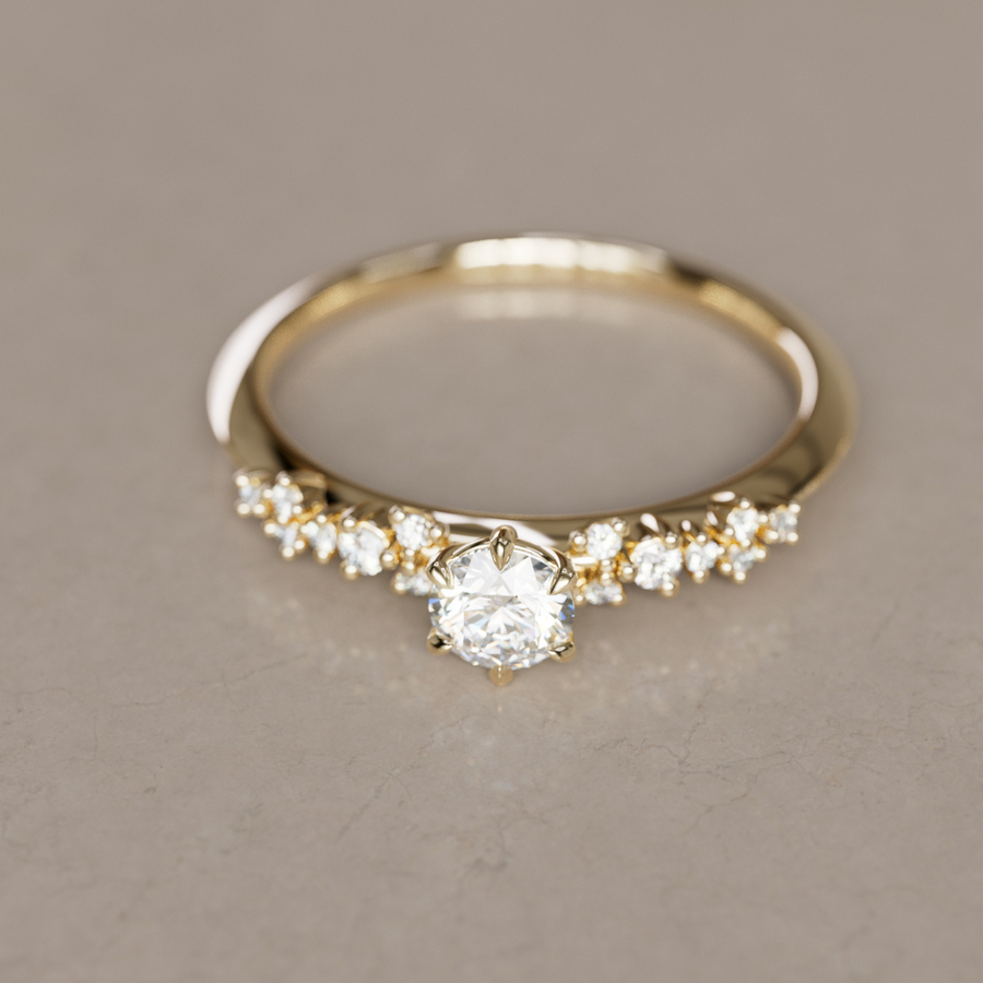 Unique Celestial Star Diamond Engagement Ring – Valley Rose