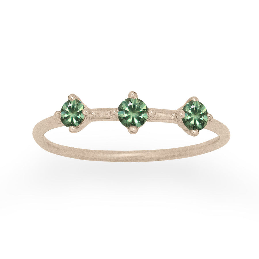 Hemels Orion Sterrenbeeld Groene Saffier Ring – Valley Rose