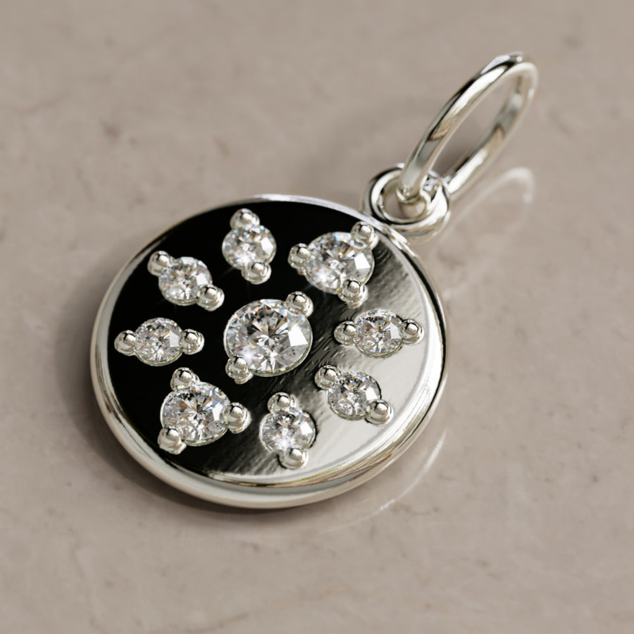 Celestial Diamond Pave Gold Coin Pendant - Helios Necklace – Valley Rose