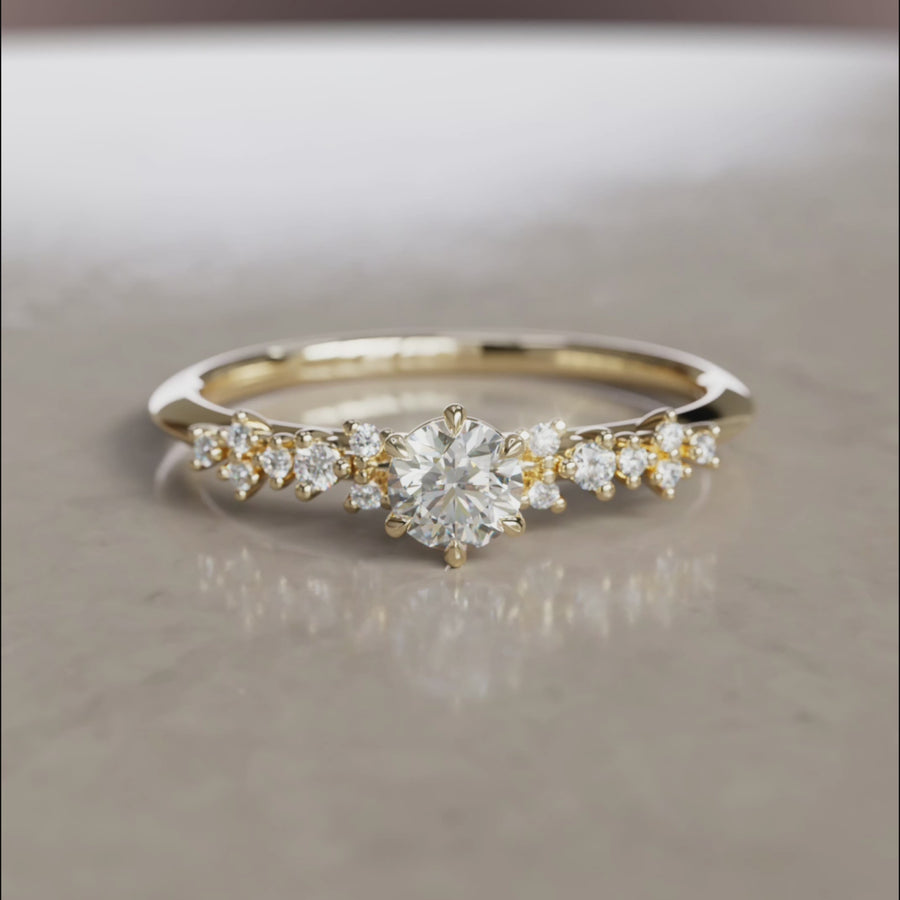 Unique Celestial Star Diamond Engagement Ring – Valley Rose