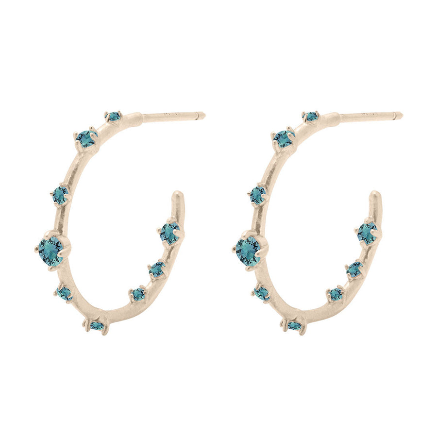 Boucles d'Oreilles Pierre de Naissance de Septembre, Créoles Or 14 ...